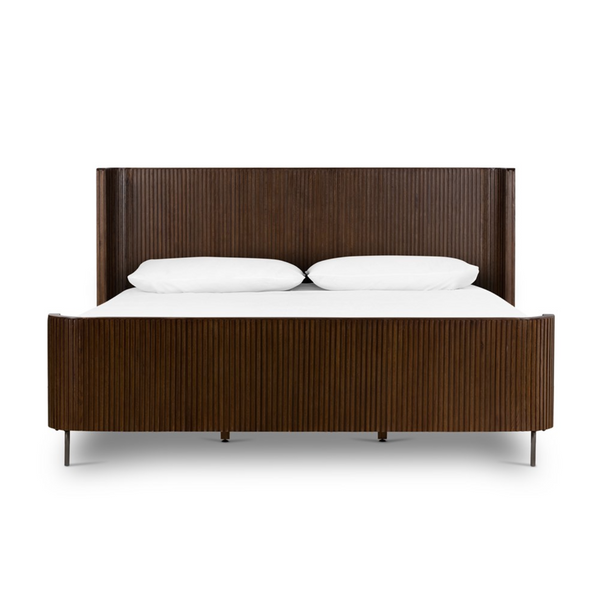 Danvers King Bed - Dark Brown Oak - Classic Carolina Home