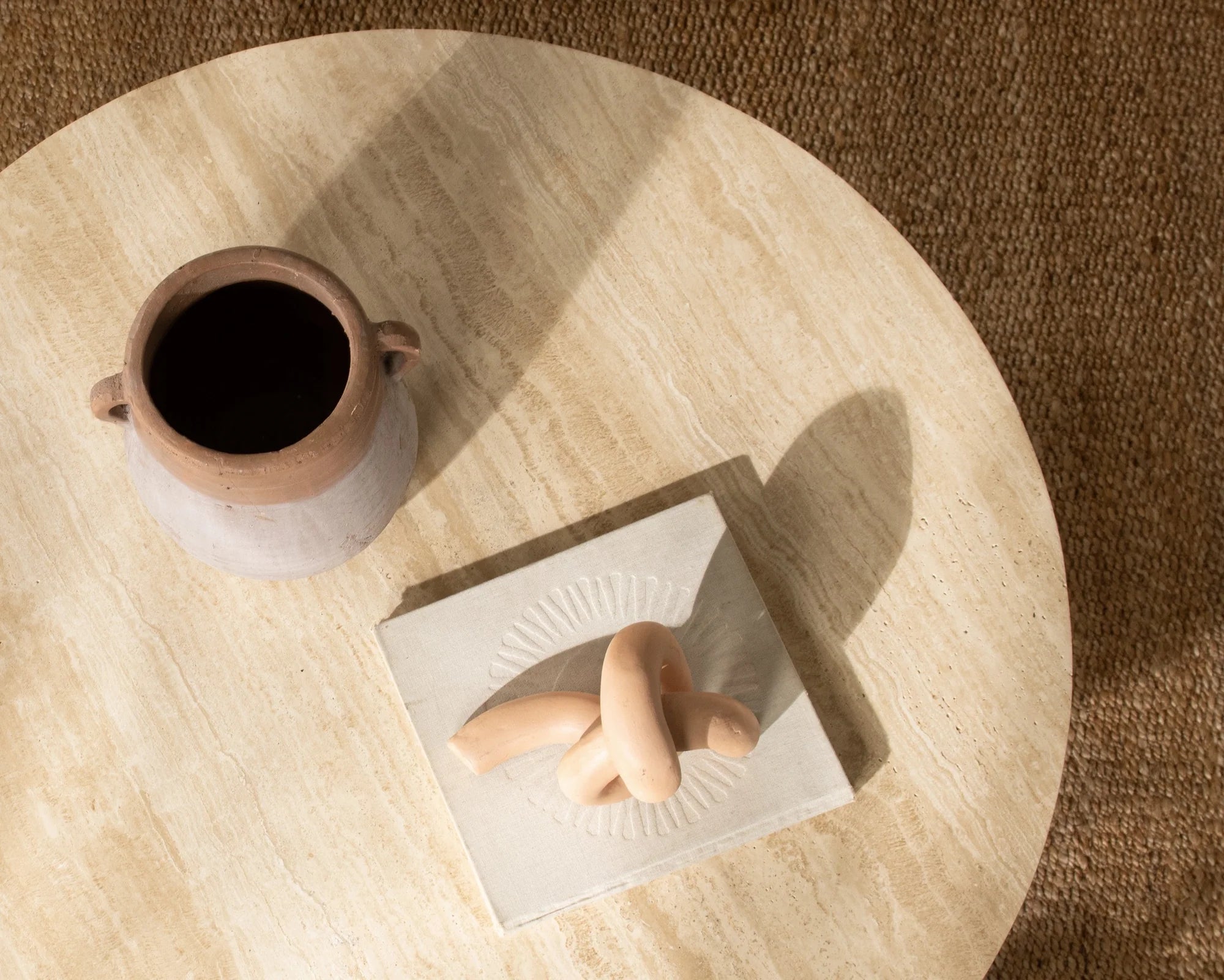 Weston 40" Round Coffee Table - Tan – Classic Carolina Home