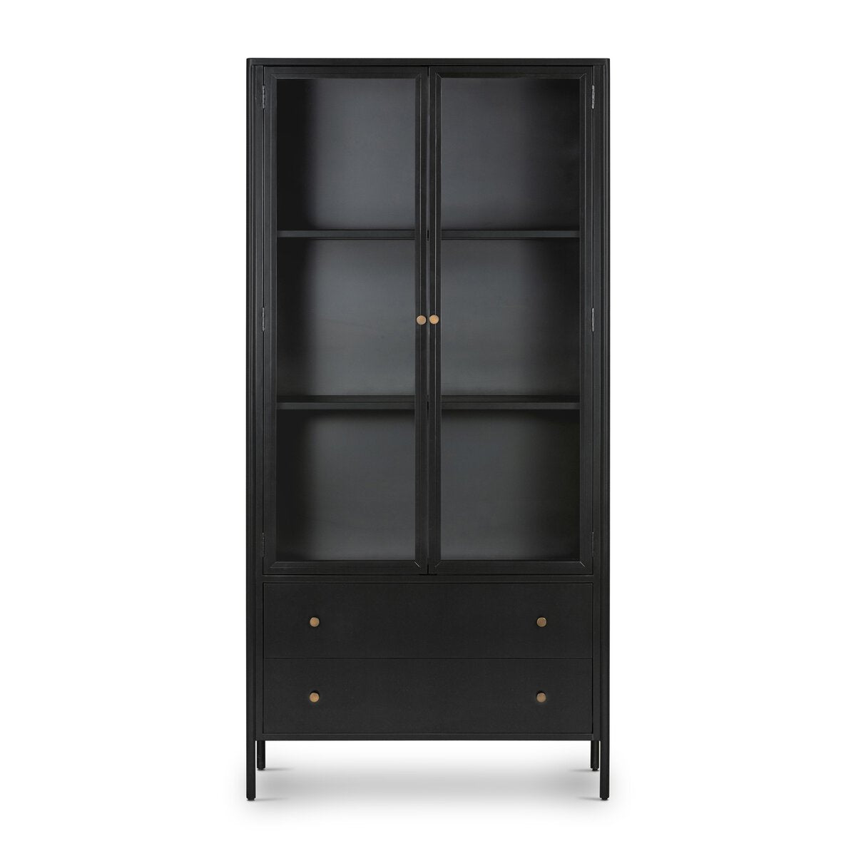 Ellington 38" 2 Door Tall Cabinet - Black Iron + Bronze – Classic ...