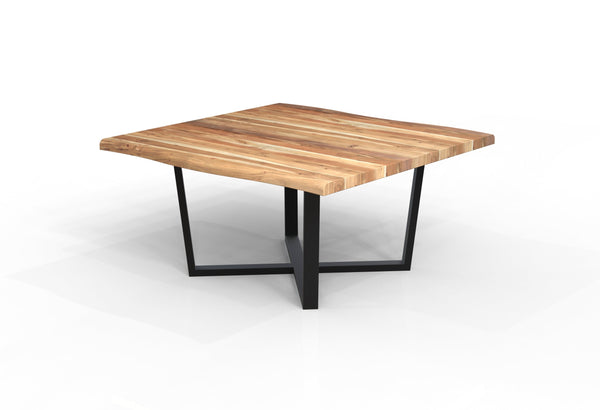 Malcolm 60" Acacia Live Edge Square Dining Table - Natural - Classic ...