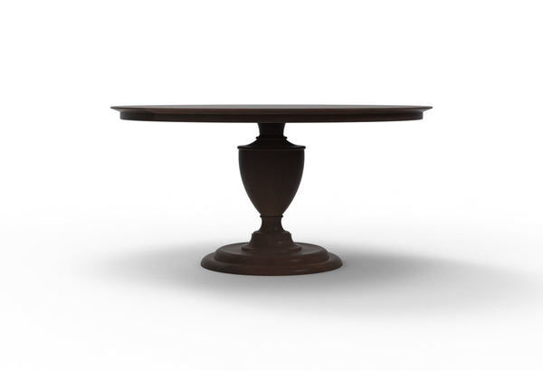 Clancy 60" Acacia Round Pedestal Dining Table - Natural + Black ...