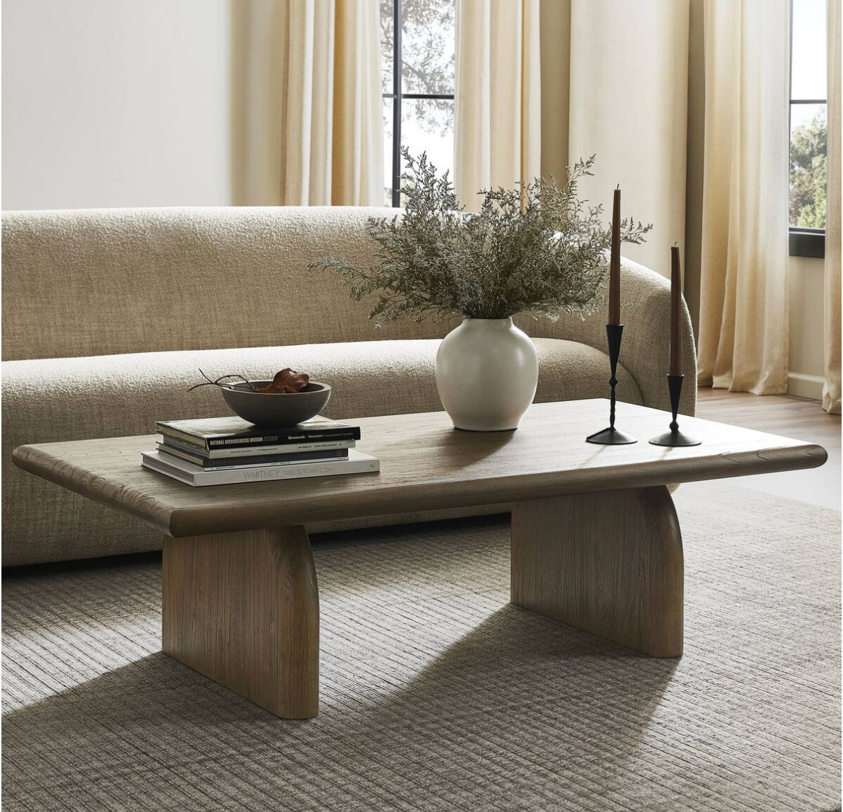 Milano 54" Coffee Table - Aged Driftwood – Classic Carolina Home