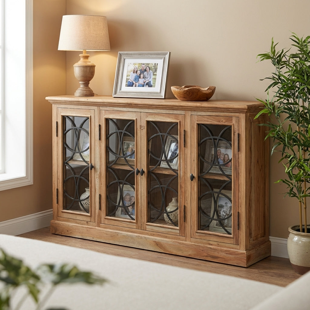 Wilhelm 76" 4 Door Sideboard - Natural – Classic Carolina Home