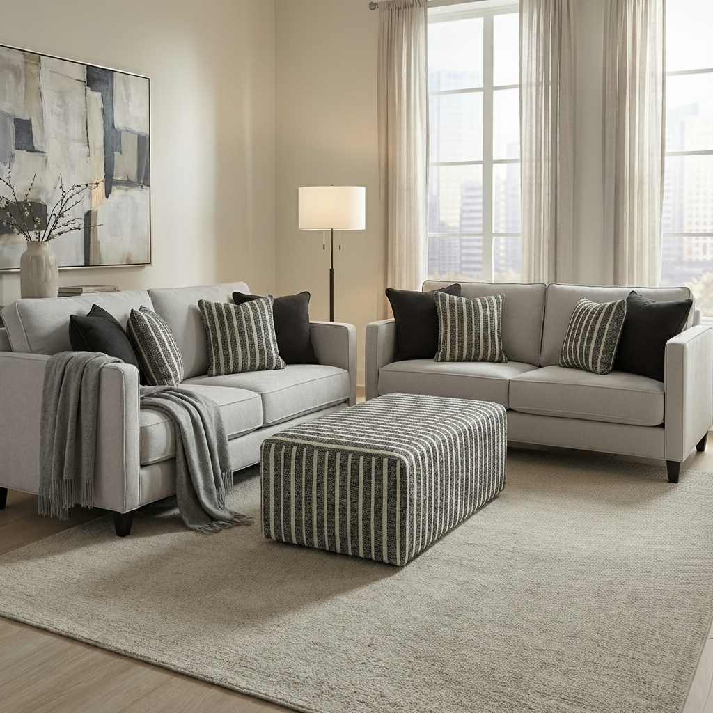 Jeremy Express Ship 85" 2 Cushion Sofa - Crypton Ice – Classic Carolina ...