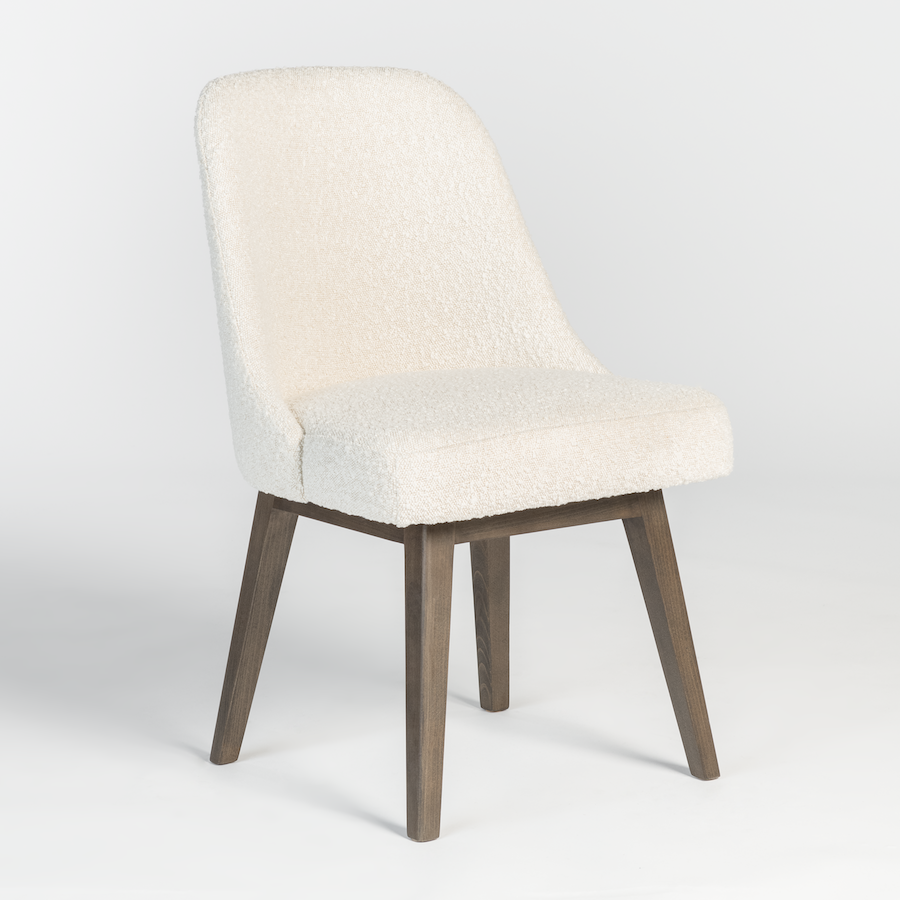 Zack Dining Chair - Cotton + Brown – Classic Carolina Home
